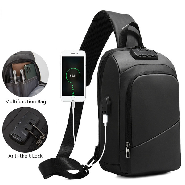 Multifunction Crossbody Bag Men Anti-theft Shoulder Messenger Bags Male ...