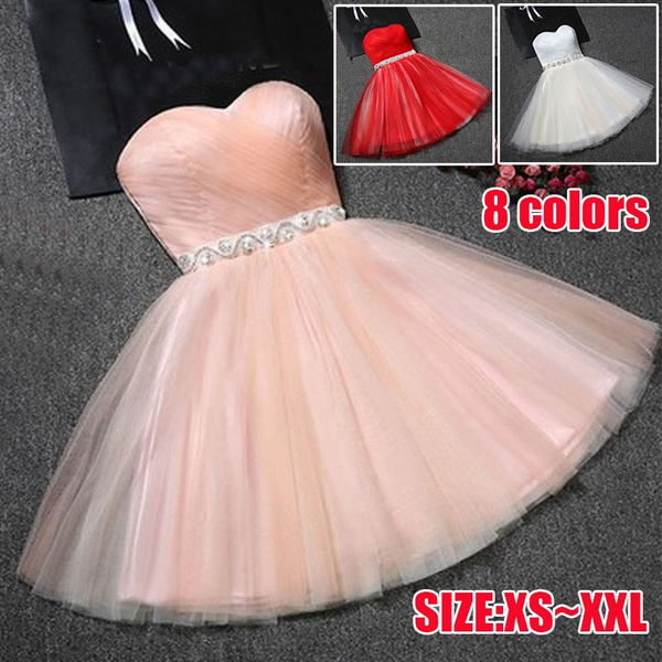 Beauty Lace Pink Champange Lace Evening Dresses Short Sweet Heart Long ...