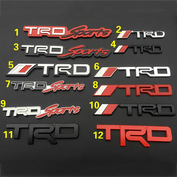 METAL TRD SPORTS EMBLEM BADGE DETAL LOGO CAR STICKER For TOYOTA CROWN ...