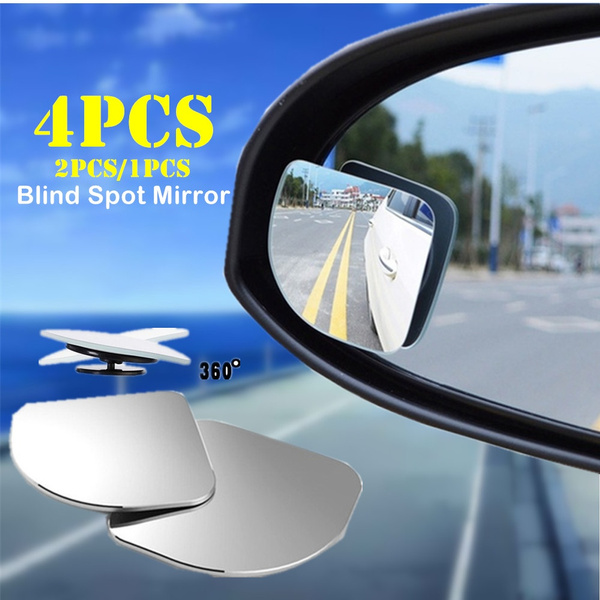4pcs/2pcs/1pcs Adjustable HD Glass Convex Car Motorcycle Blind Spot ...