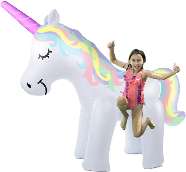 THE ORIGINAL UNICORN SPRINKLER Toy - Giant Inflatable Unicorn Sprinkler ...