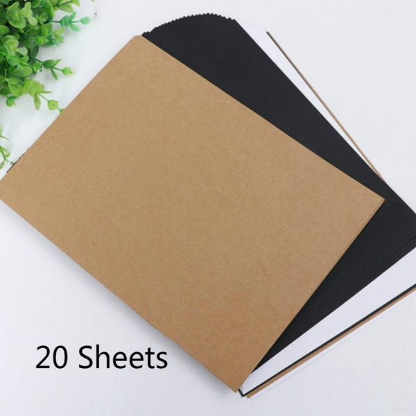 20 Sheets/pack Kraft Paper DIY Card Making Craft Paper Paperboard ...