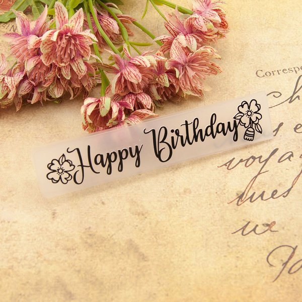 Happy Birthday Embossing Folders Plastic Embossing Folder for ...