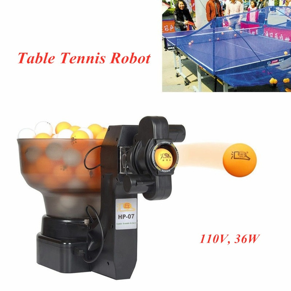 36W Ping Pong Robots Table Tennis Automatic Ball Machine for Training ...