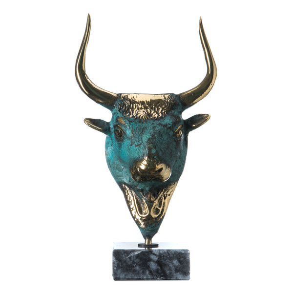 Minotaur Ancient Greek Mythology Head Statue Bronze 7.4" | Wish