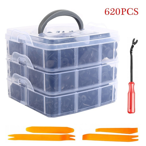 620pcs Mixed Fastener Plastic Car Body Push Pin Rivets Car Clips Car ...