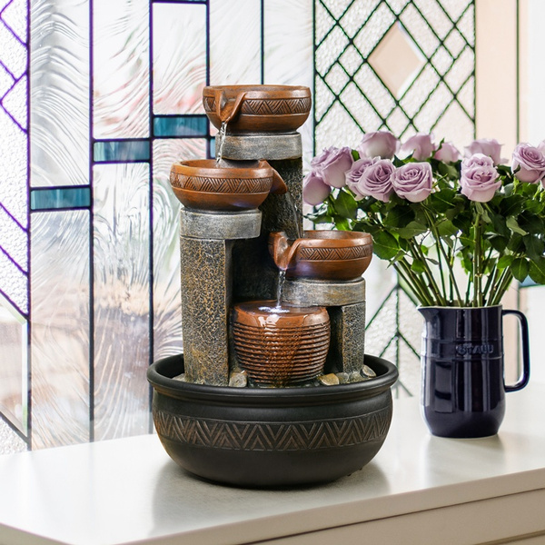 Creative circulation water fountain landscape desktop lucky ornaments ...