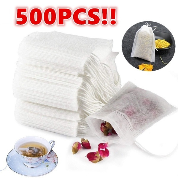 Empty Scented Tea Bags with Strings Seal Filter Reusable Tea Bag for ...