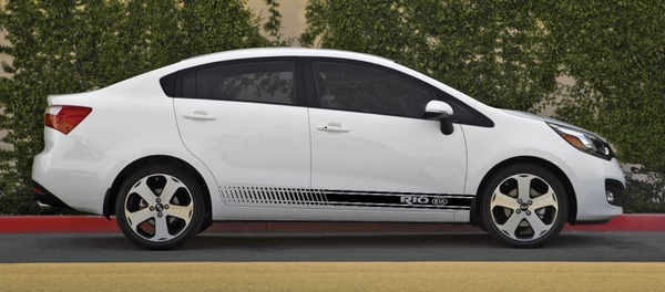 Kia RIO 2x side stripes graphics vinyl body decals racing stickers logo ...