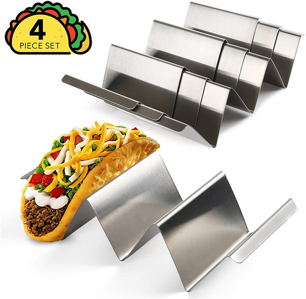 4-Pack Taco Holder Stands, Stainless Steel Tacos Racks with Handles ...