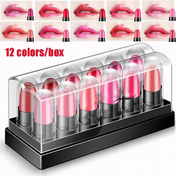 12pcs/set Lipsticks Long Lasting Mini Lipstick Lip Gloss Cream ...