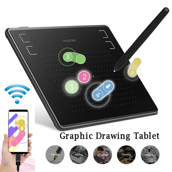 HS64 Programmable Graphic Digital Drawing Tablet with Battery-Free ...