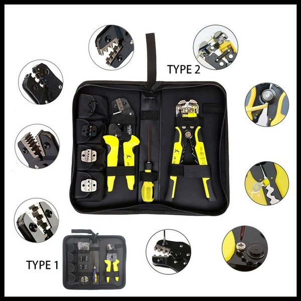 NEW Multi Tools Wire Crimper Tools Kit Engineering Ratchet Terminal ...