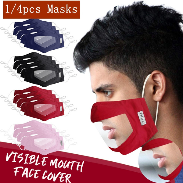Adult Mask With Clear Window Visible Expression For The Deaf And Hard ...