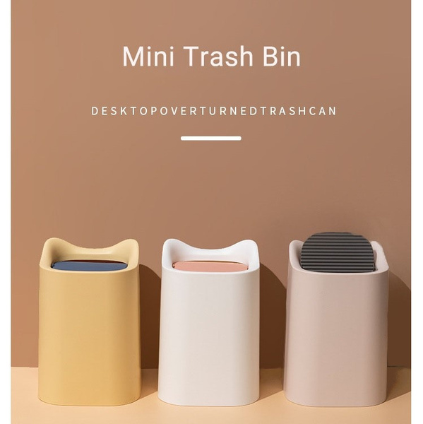 Creative Mini Small Waste Bin Desktop Garbage Basket Home Office ...