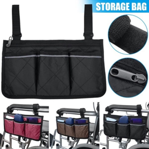 Wheelchair Armrest Side Storage Pouch Storage Bag | Wish