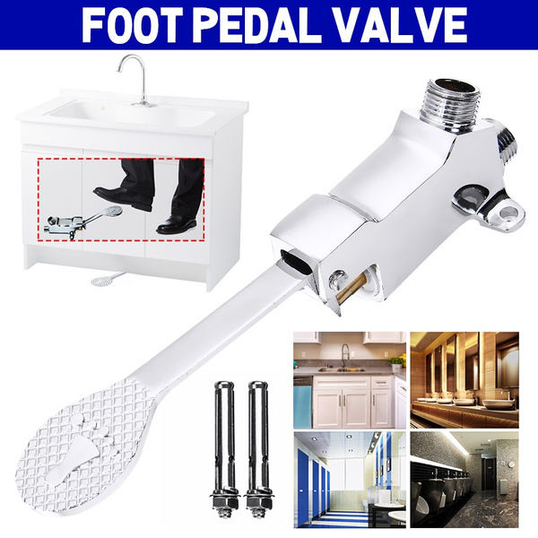 1PCS Foot Pedal Control Switch Valve Faucet Copper Basin Cold Water Tap ...