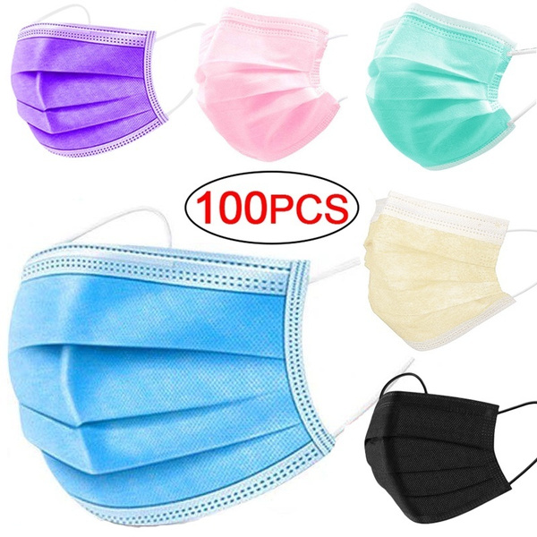 7Color Disposable Surgical Mask Dust Breathable Earloop Antiviral Face ...
