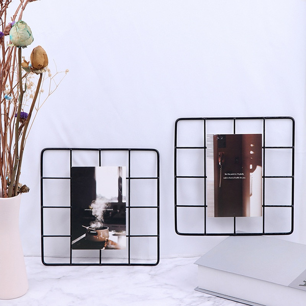 Grid DIY Wall Photos Postcards Wall Art Display Mesh Organizer Pictures ...