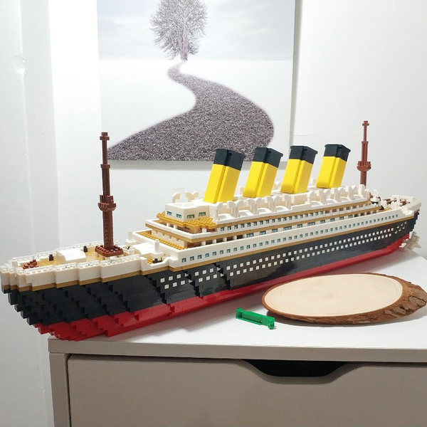 3800+Pcs Titanic Cruise Ship Model DIY Boat Assemble Building Blocks ...