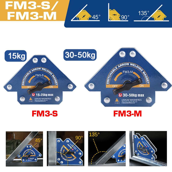 FM3-S FM3-M Strong Magnetic Weld Holders Angle Positioner On/Off Switchable Arrow Welding Magnet ...