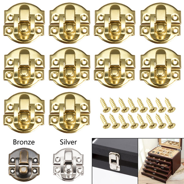 10/20PCS Retro Style Decorative Box Latch Hasp Jewelry cases Catch w ...