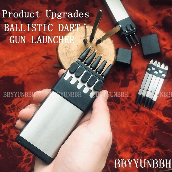 New Product Upgrades!! 5 HOLES BALLISTIC DART GUN LAUNCHER Huge Power ...