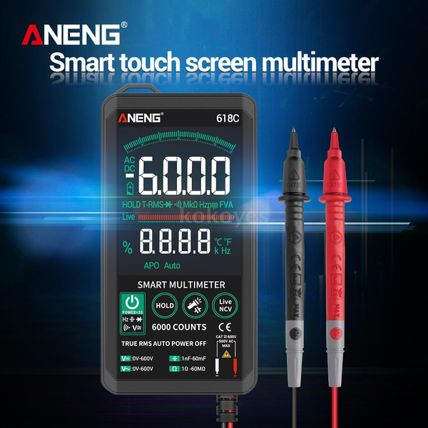 ANENG Digital Autoranging Multimeter with Audible Continuity True RMS ...