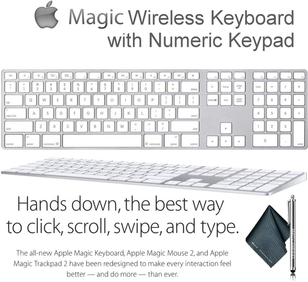 Magic Wireless Keyboard with Numeric Keypad for Apple Mac Desktop ...