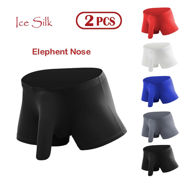 Sex Toys Men's Boxer Briefs with Elephant Nose Cool Translucent ...