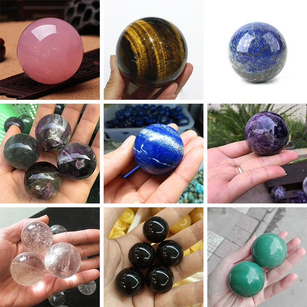 100% Natural Crystal Ball Energy Polished Very Beautiful Reiki Healing ...