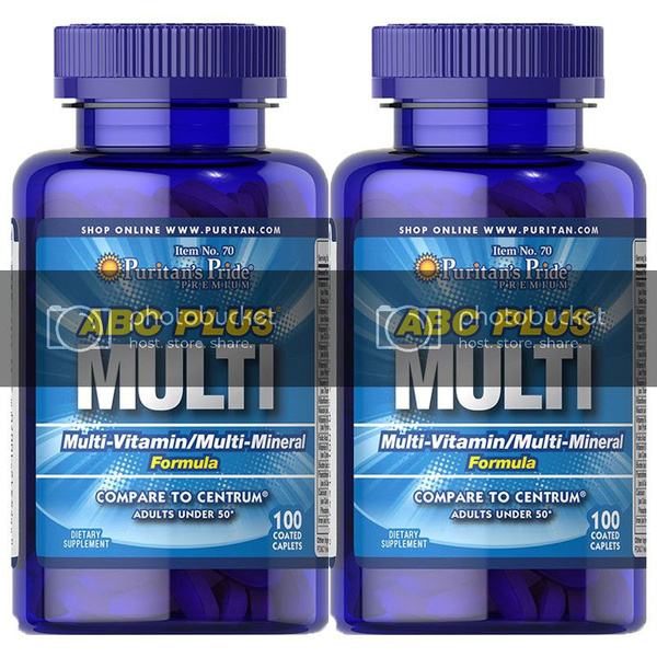 Puritan's Pride ABC Plus Multivitamin and Multi-Mineral Formula 100 ...