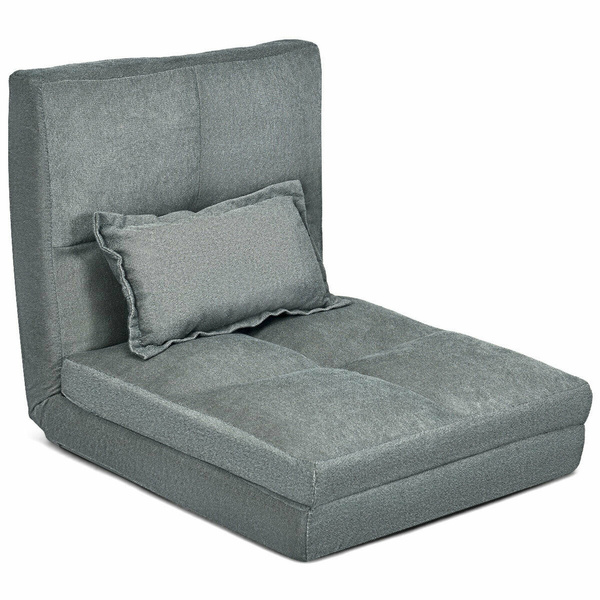 Fold Down Chair Flip Lounger Convertible Sleeper Couch Futon Bed w ...