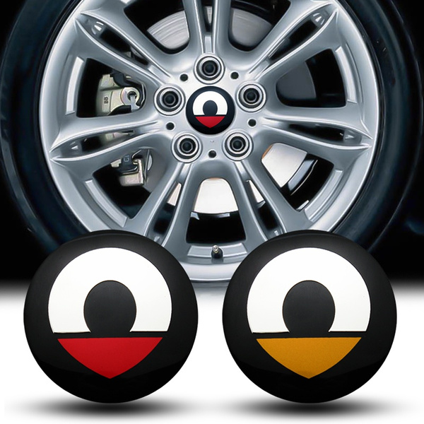 4pcs Smart Car Wheel Center Hub Cap Badge Decal Sticker Cover Rim ...