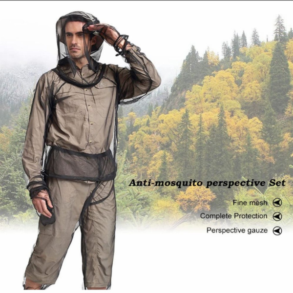Mosquito Suit Repellent Bug Jacket Mesh Hooded Suits Unisex Insect ...