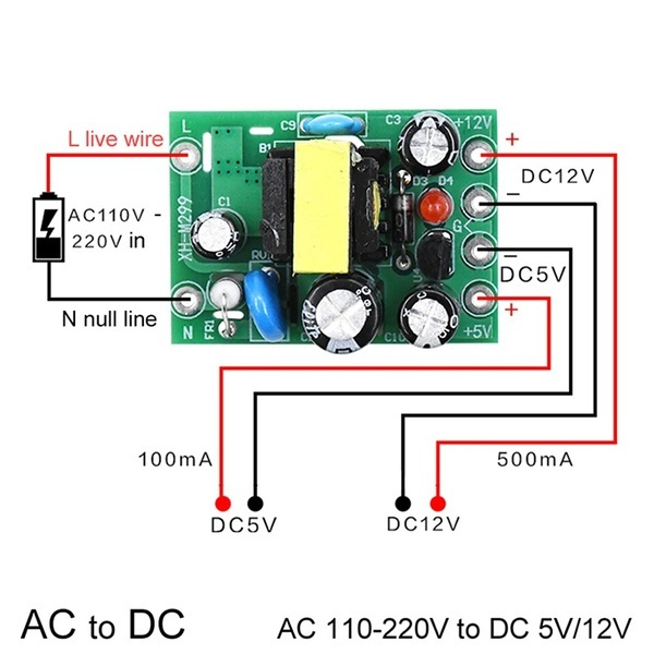 Mini AC-DC Converter AC110V 220V to DC 12V 0.2A+5V Module Board | Wish Mini AC-DC Converter AC110V 220V to DC 12V 0.2A+5V Module Board | Wish