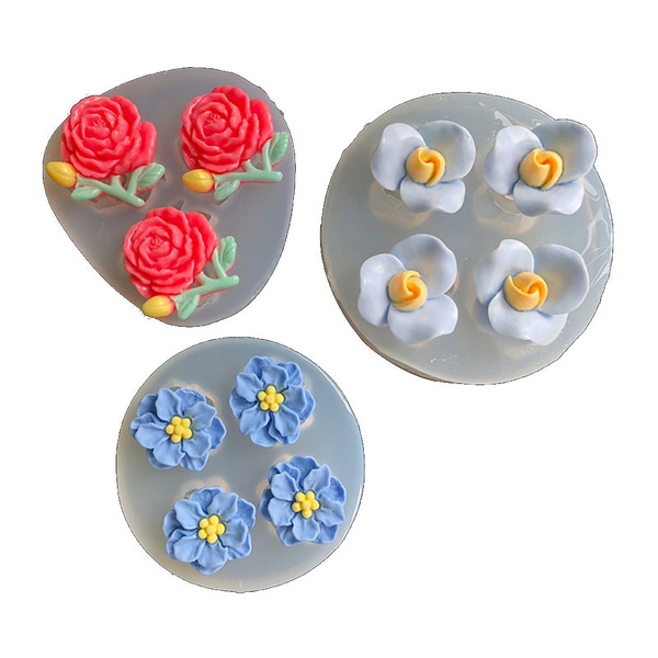DIY Flower Epoxy Resin Casting Molds Rose Cuckoo Camellia Floral ...