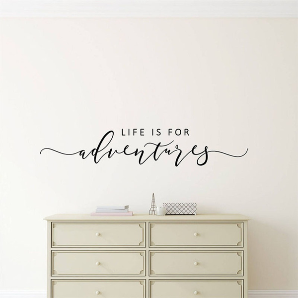 Lettering Wall Sticker Life is for Adventures Wall Decal Quote ...