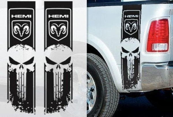 DODGE Ram 1500 2500 3500 Truck Bed Vinyl Stripe Hemi Punisher 4x4 ...