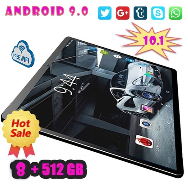 10.1'' Ten Core 8G+512G New Upgraded Wifi Tablets Support Dual SIM Card 4G Network Phone Tablet ...