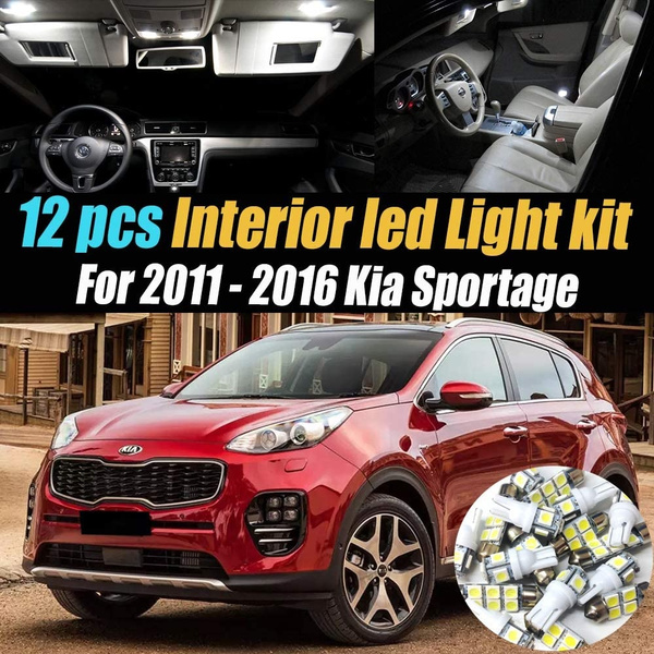 10Pc Super White 6000k Car Interior LED Light bulb Kit Pack Compatible ...