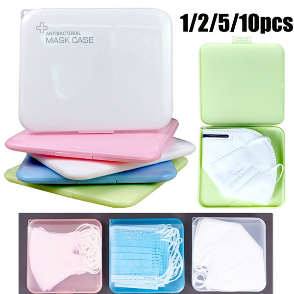 Portable Face Masks Storage Box Moisture-Proof Cover Holder Mask ...