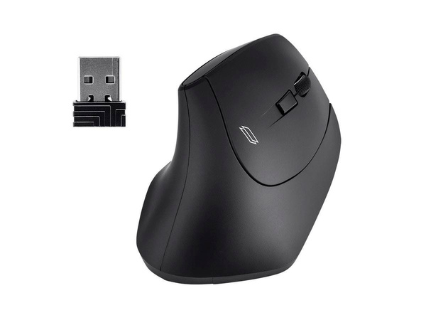 Monoprice Wireless USB Ergonomic Mouse - Semi-vertical, Optical Sensor ...