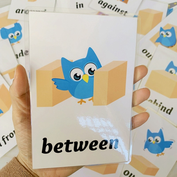 20pcs Flash Cards Position Preposition English Learning Cards Early ...