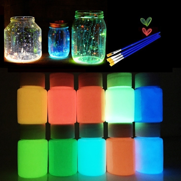 Fluorescent Painting Acrylic Paint Glow in the Dark Luminous Pigment ...