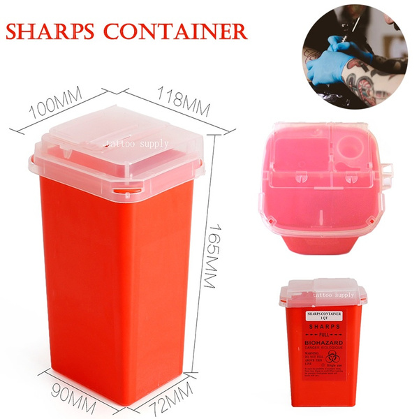 Plastic 1L Red Sharps Containers for Tattoo Artists Newest Tattoo ...