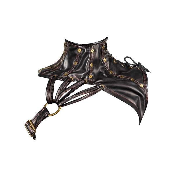 Women's Gothic Steampunk Cosplay Costume Leather Shoulder Armor Chest ...