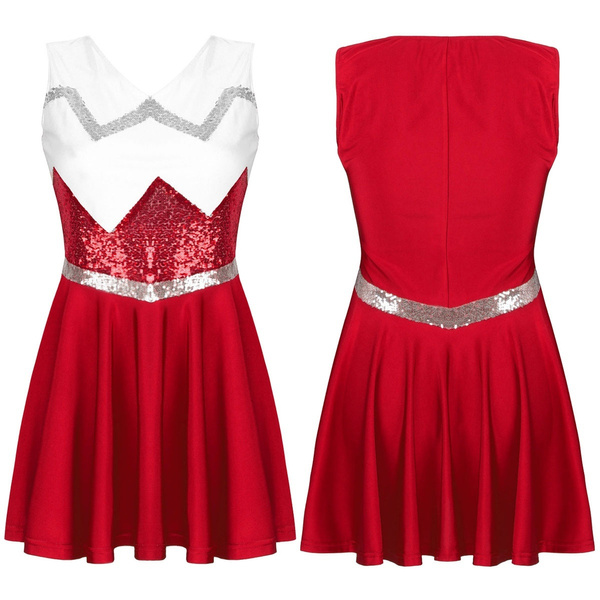 Women's Cheer Leader Uniform Dress Cheerleading Role Play Outfit Set | Wish
