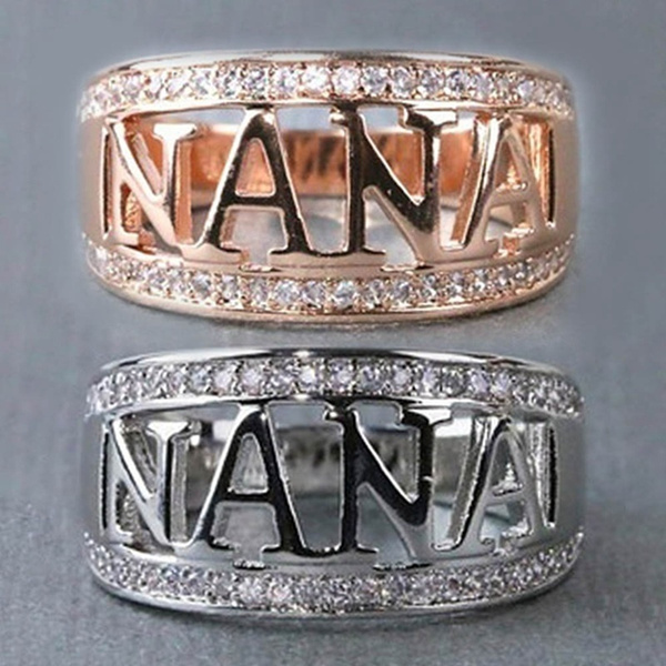 Exquisite Nana Ring 925 Sterling Silver Cubic Zirconia Diamond Jewelry ...