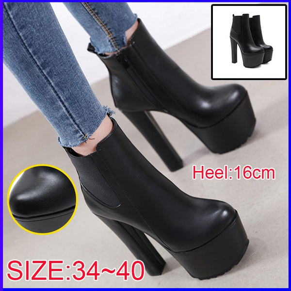New Arrival 16CM Wild High Heel Women's Boots Winter Women Ankle Boots ...